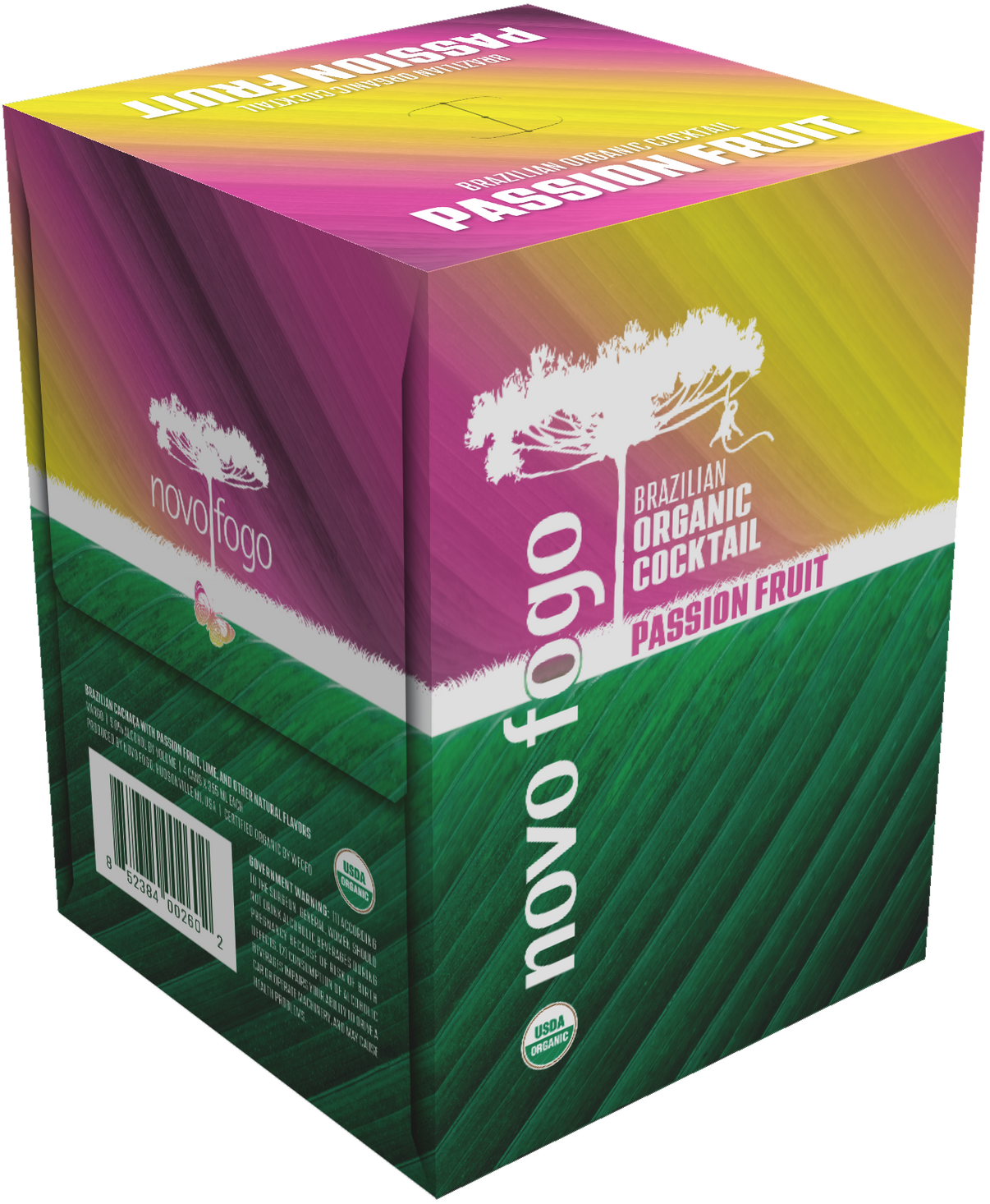 Novo Fogo Brazilian Organic Cocktail - Passion Fruit 4-Pack